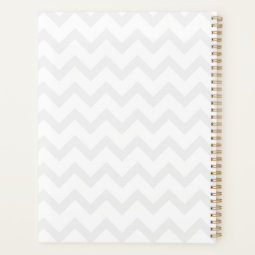 Chevron Apple Quatrefoil Personalized Teacher Planner | Zazzle