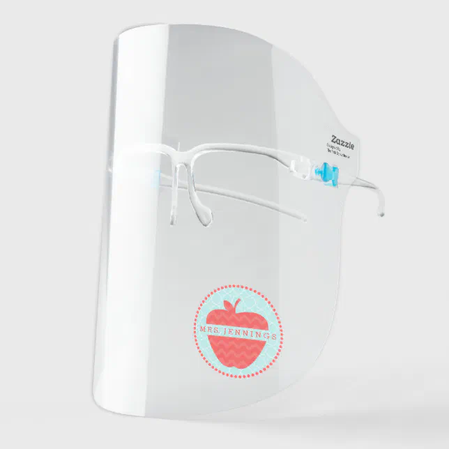 Chevron Apple Red Face Shield | Zazzle