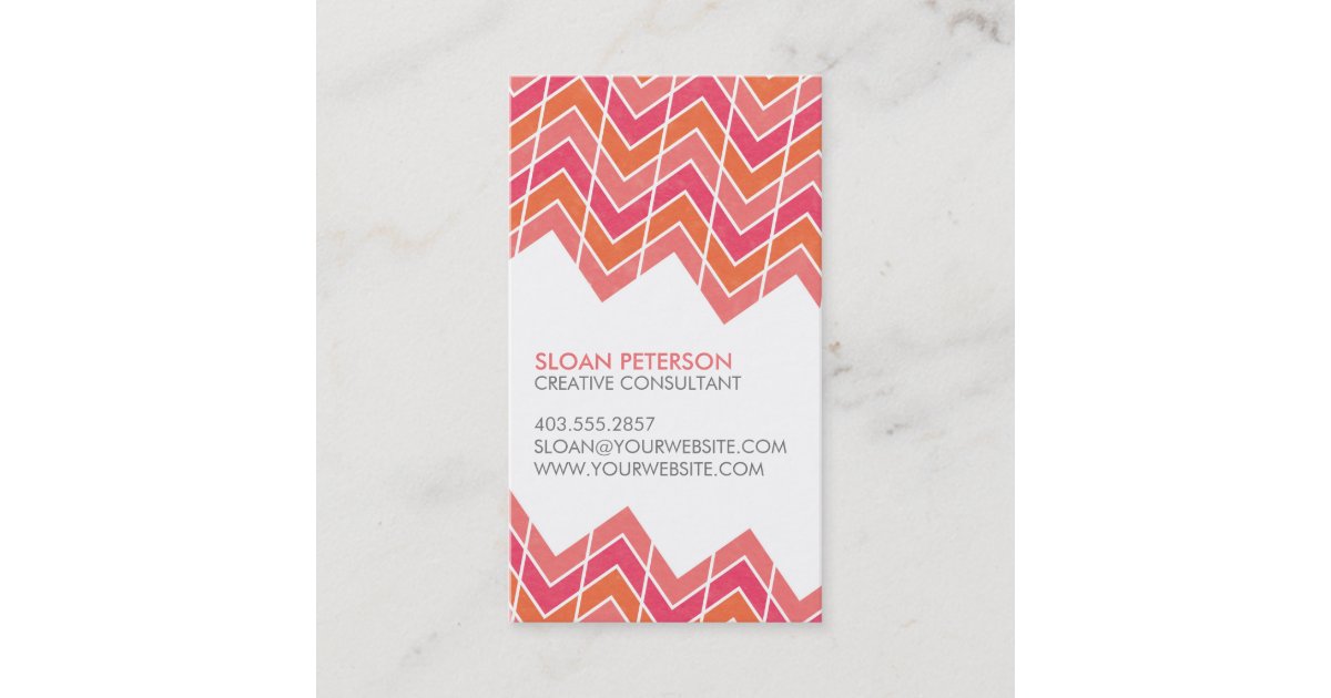 Chevron Business Card | Zazzle