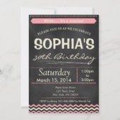 Chevron Chalkboard Surprise Birthday Invitation | Zazzle