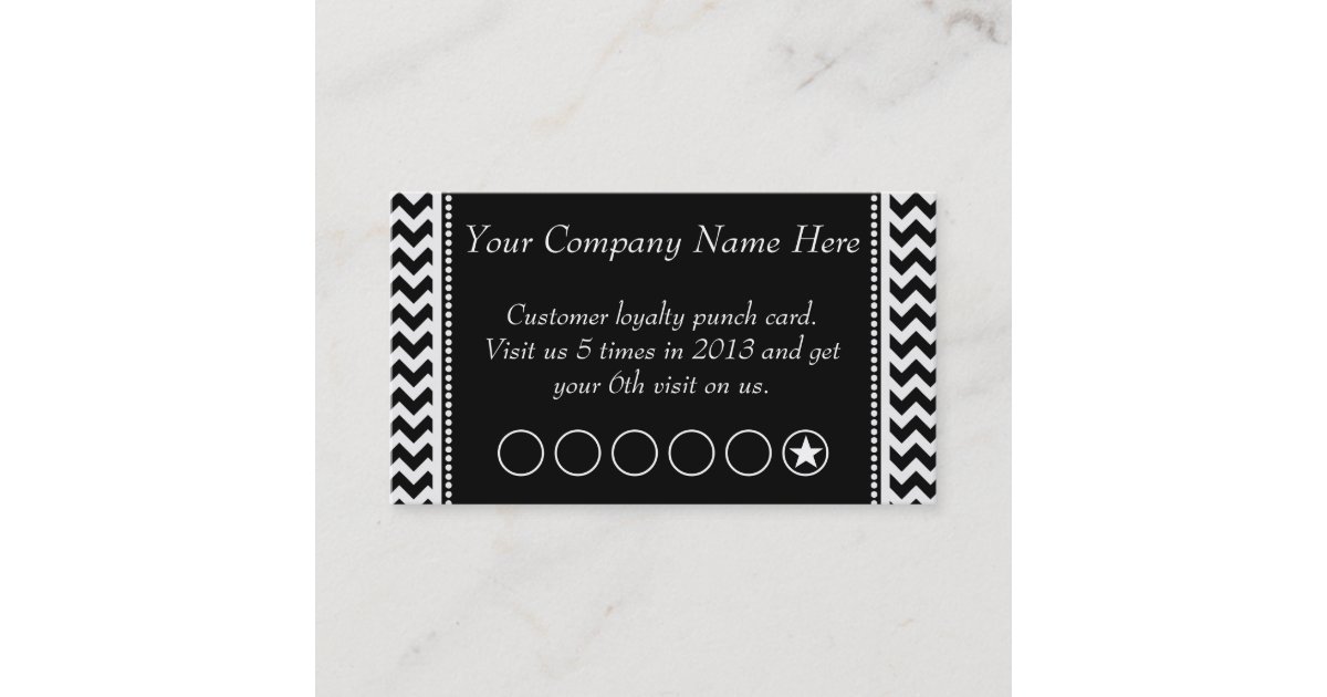 Chevron Discount Promotional Punch Card | Zazzle