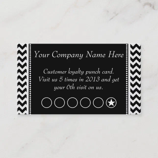 Chevron Discount Promotional Punch Card | Zazzle