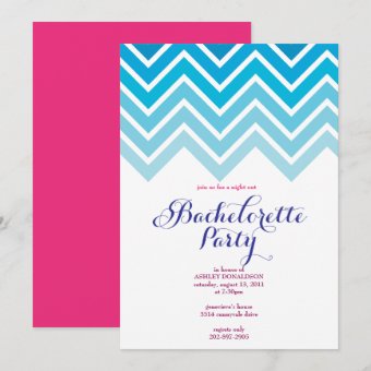 CHEVRON - Girls Night Out BACHELORETTE- Invitation | Zazzle