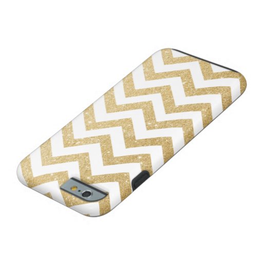 Chevron Gold Faux Glitter Phone Case | Zazzle