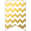 Chevron & Gold Party Bunting Banner | Zazzle
