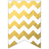 Chevron & Gold Party Bunting Banner | Zazzle