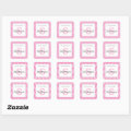 Chevron Monogram Bookplate Sticker pink and gray | Zazzle