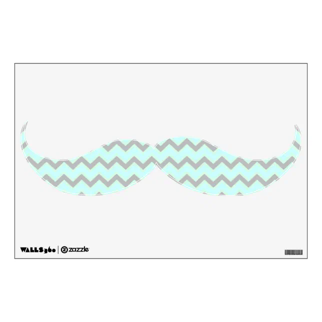 Chevron Mustache Shaped Wall Decal | Zazzle