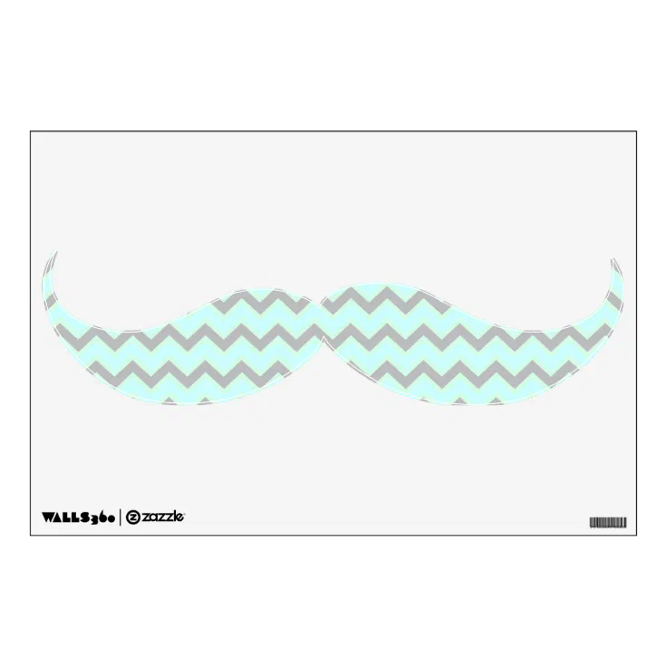 Chevron Mustache Shaped Wall Decal | Zazzle