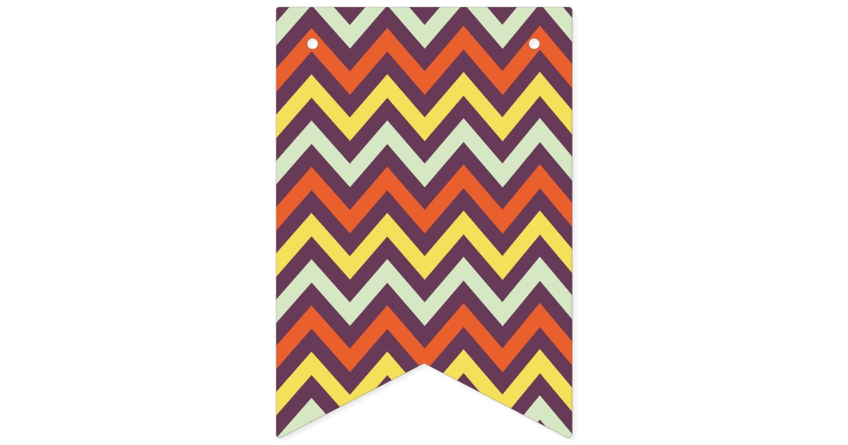 Chevron Pattern Bunting Flags | Zazzle