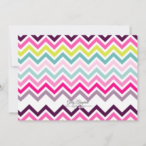 Chevron Retro Groovy Owl Birthday Party Invitation | Zazzle