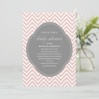 CHEVRON SHOWER | BABY SHOWER INVITATIONS | Zazzle