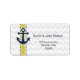 chevron stripes, anchor, nautical address labels | Zazzle