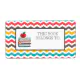 Chevron Stripes Book Label Sticker | Zazzle