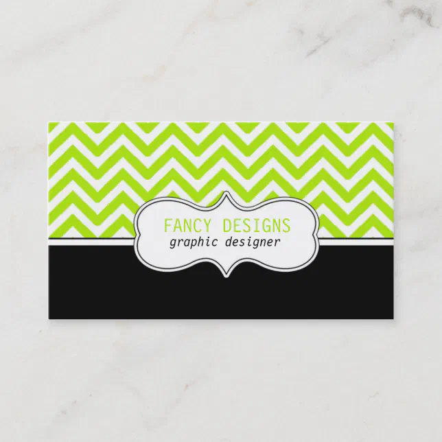 Chevron Stripes Business Card | Zazzle