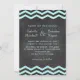 Chevron Turquoise Chalkboard Wedding Invitation | Zazzle