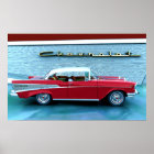 Vintage 1957 Chevy Nomad Classic Car Poster | Zazzle.com