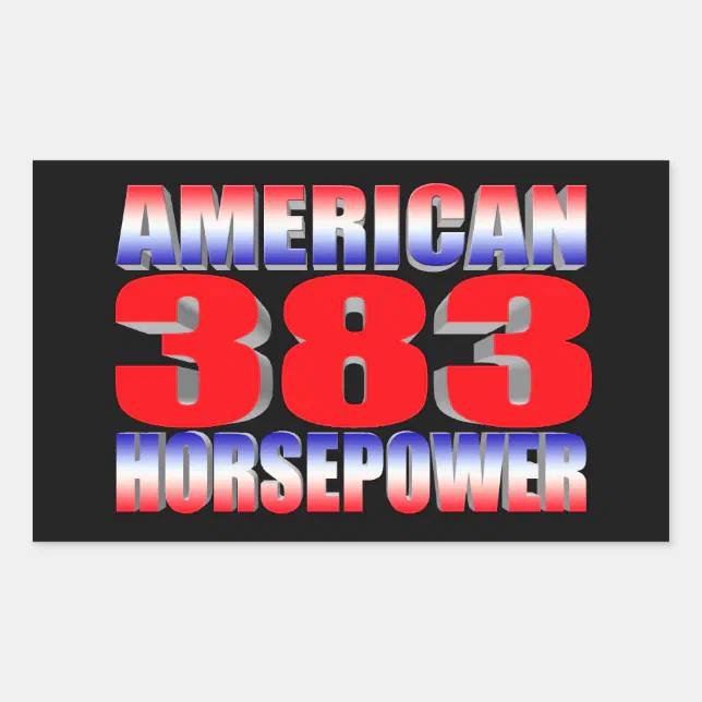 chevy 383 stroker rectangular sticker | Zazzle