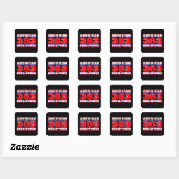 chevy 383 stroker square sticker | Zazzle