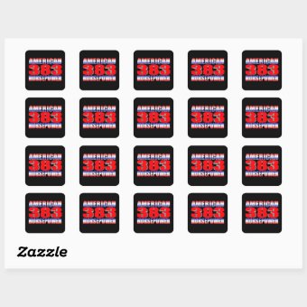 chevy 383 stroker square sticker | Zazzle