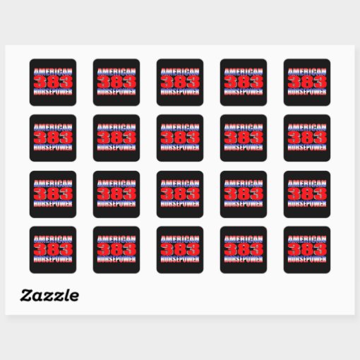 chevy 383 stroker square sticker | Zazzle