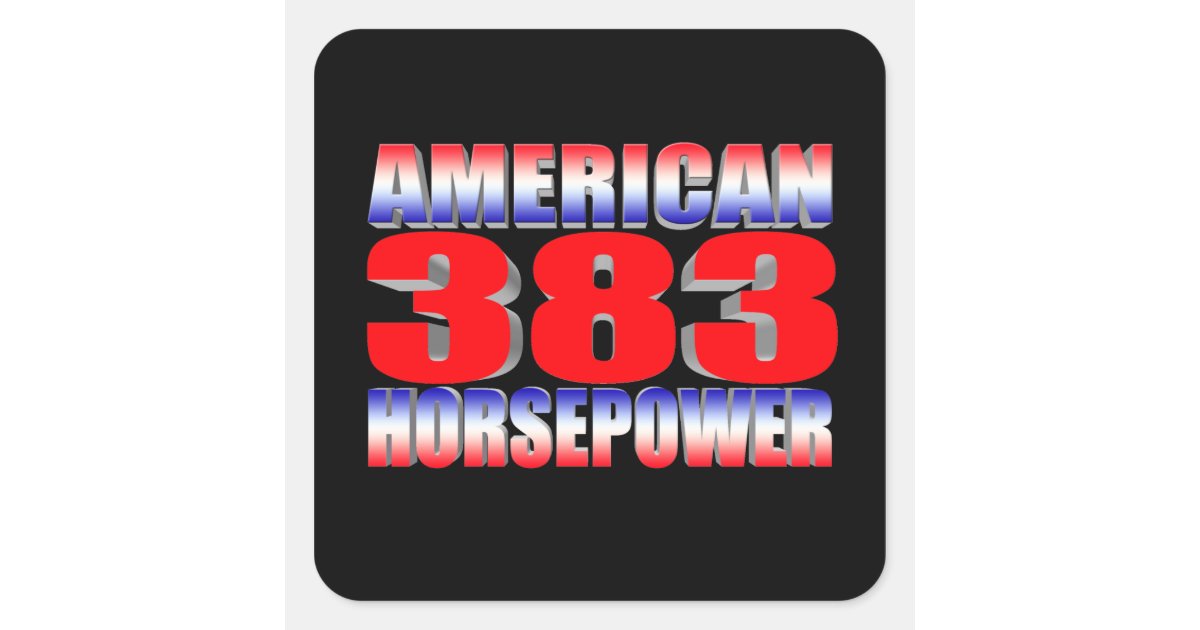 chevy 383 stroker square sticker | Zazzle