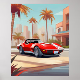 Chevy Corvette Poster | Zazzle