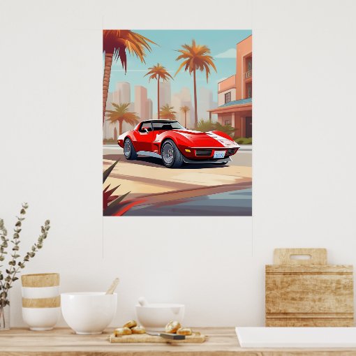 Chevy Corvette Poster | Zazzle