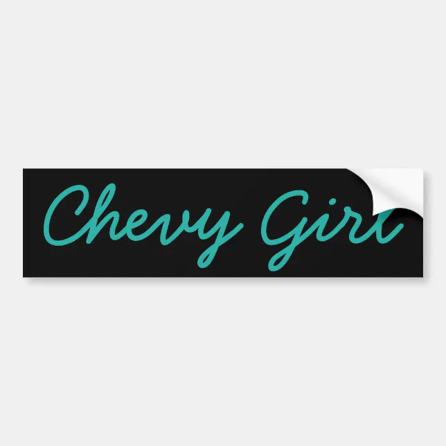 Chevy Girl Bumper Sticker | Zazzle