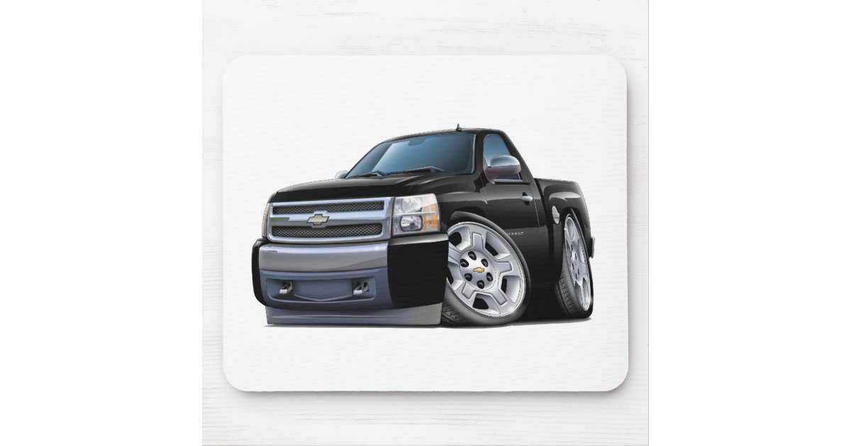 Chevy Silverado Black Truck Mouse Pad | Zazzle