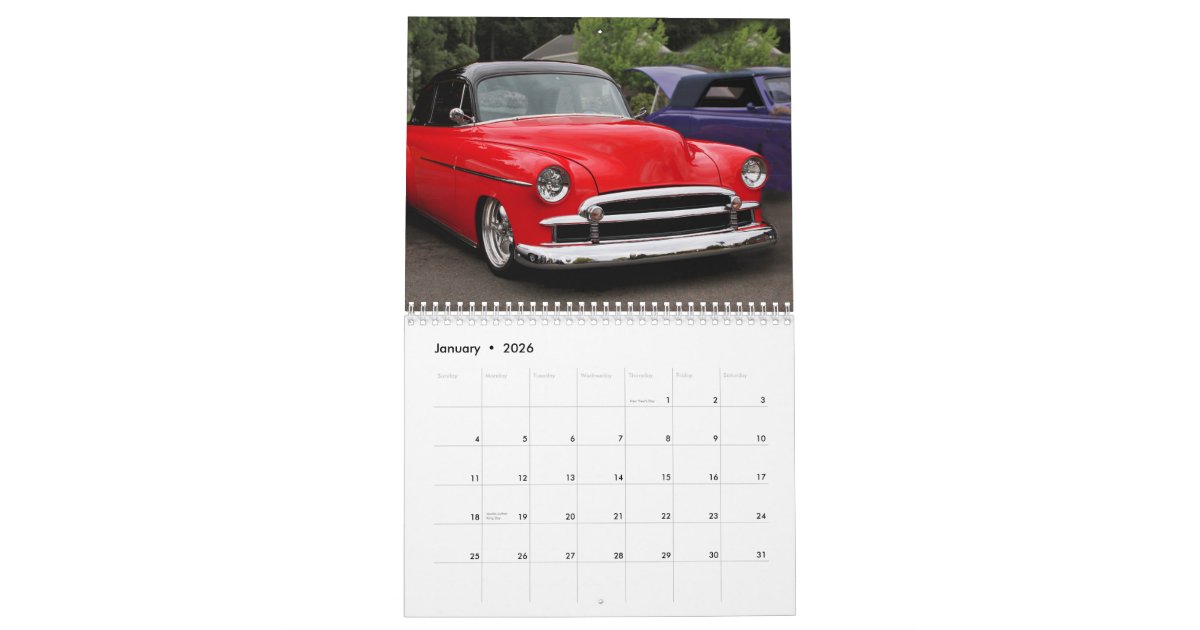 Chevys of the 50's calendar | Zazzle