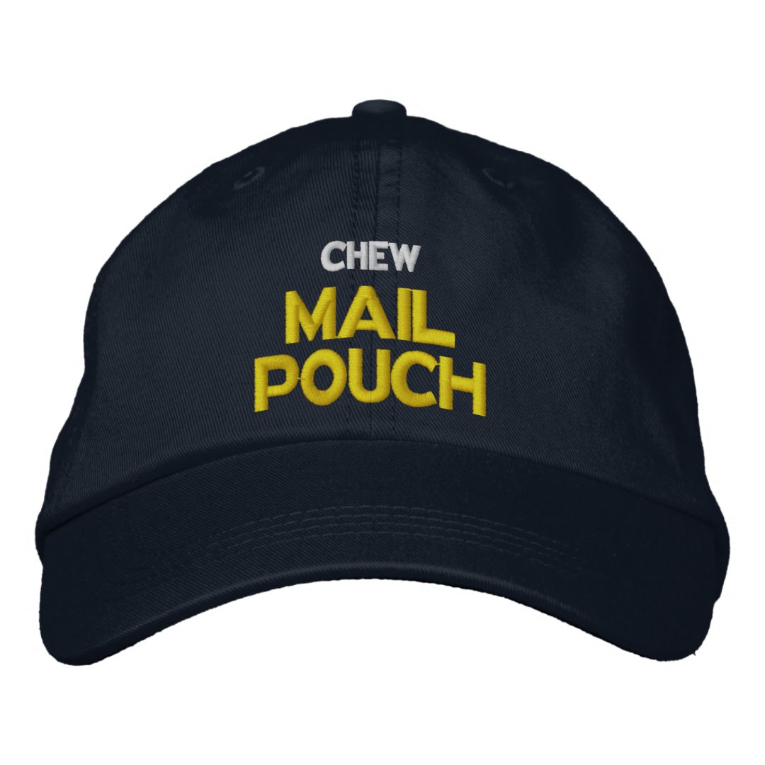 Chew Mail Pouch Embroidered Baseball Hat | Zazzle