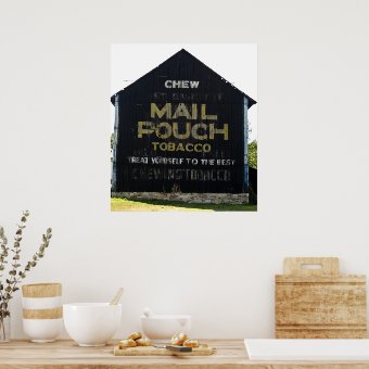 Chew Mail Pouch Tobacco Barn - Original Photo Poster | Zazzle