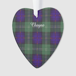 Cheyne clan Plaid Scottish kilt tartan Ornament | Zazzle