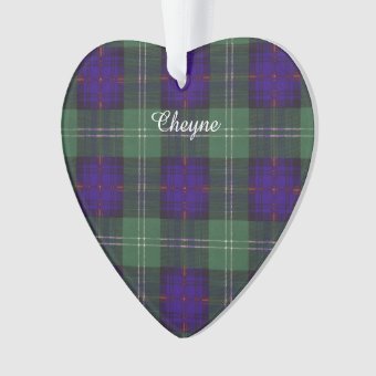 Cheyne clan Plaid Scottish kilt tartan Ornament | Zazzle