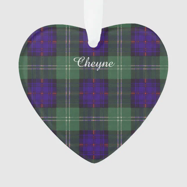 Cheyne clan Plaid Scottish kilt tartan Ornament | Zazzle