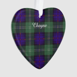 Cheyne clan Plaid Scottish kilt tartan Ornament | Zazzle