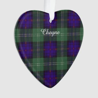 Cheyne clan Plaid Scottish kilt tartan Ornament | Zazzle