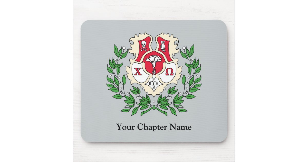 Chi Omega Crest Mouse Pad | Zazzle