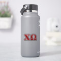 Chi Omega Red Letters Sticker | Zazzle
