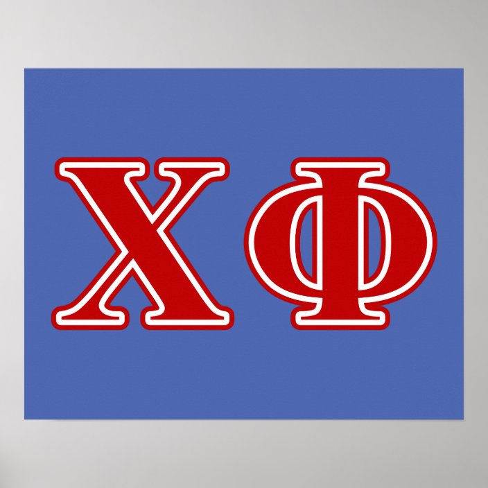 Chi Phi Red Letters Poster | Zazzle.com