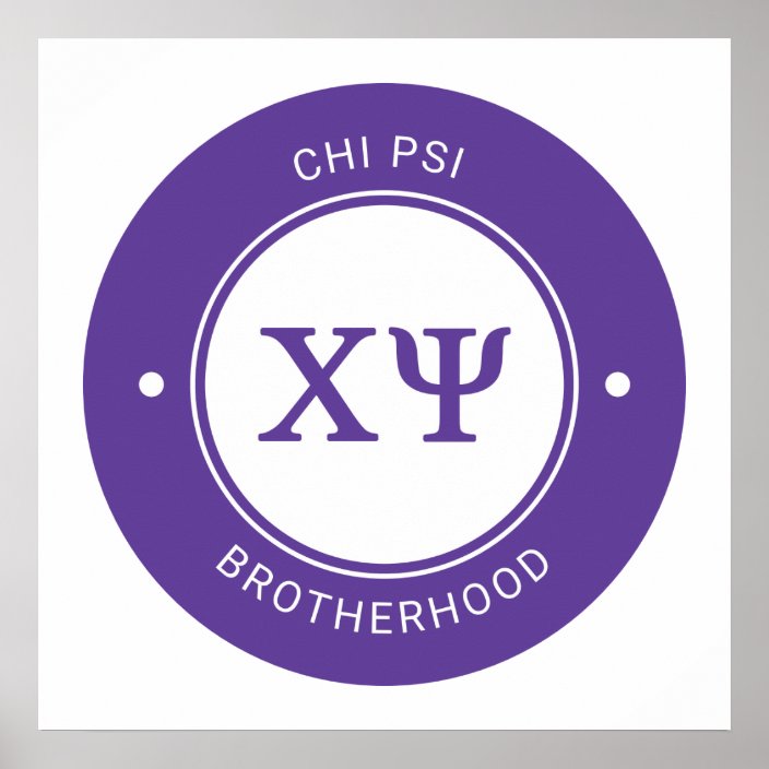 Chi Psi | Badge Poster | Zazzle