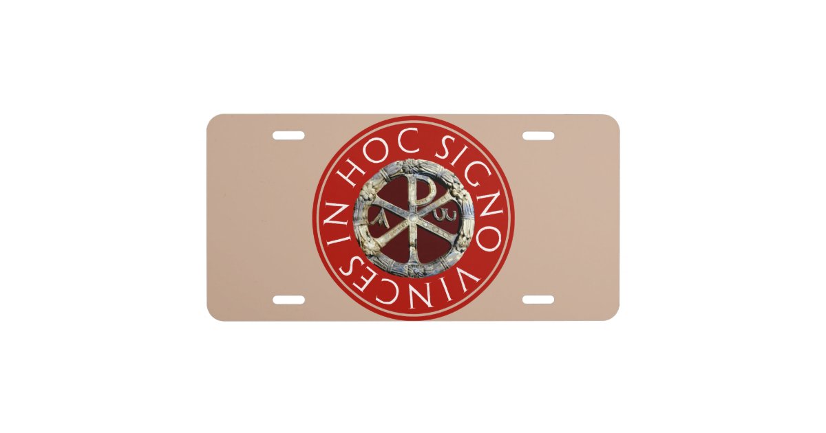 Chi-Rho License Plate | Zazzle