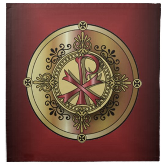Chi-Rho Monogram ~ Christian Symbol P & X Cloth Napkin | Zazzle.com