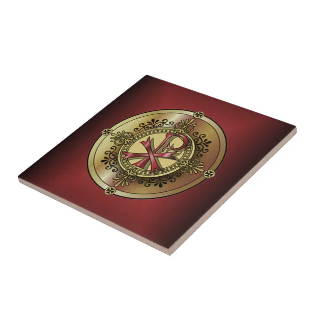 Chi-Rho Monogram ~ Christian Symbol P & X Tile | Zazzle