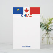 Chiac Acadian Canadian Flag Personalize Stationery | Zazzle