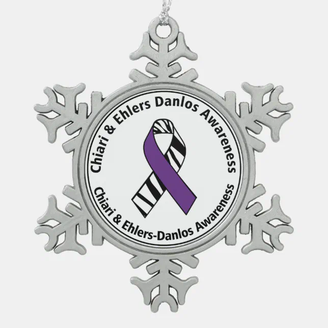 Chiari and Ehlers Danlos Awareness Ribbon Ornament | Zazzle