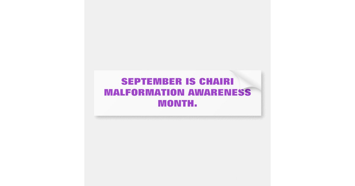 CHIARI AWARENESS BUMPER STICKER | Zazzle