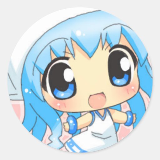 Chibi Anime Girl Sticker 1 | Zazzle