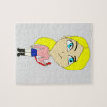 chibi "bad" girl jigsaw puzzle | Zazzle